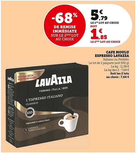 Promo Café Moulu Espresso Lavazza chez Super U iCatalogue fr