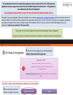 Fillable Online Www2 Warwick Ac The Immigration Service Has Created