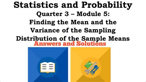 Answers Solutions Of Stat Probability Module Finding The Mean