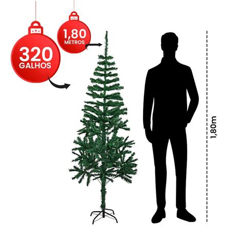Arvore De Natal Pinheiro 1 80 Metros 320 Galhos Shopee Brasil