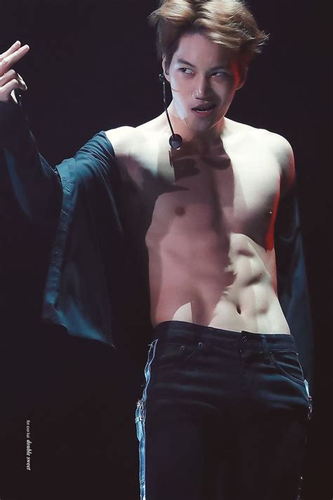 Exo Kai Abs Asian Men Long Hair Dance Coach Ko Ko Bop Muscle Boy