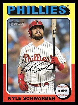 2024 Topps Heritage Mini 161 Kyle Schwarber Philadelphia Phillies EBay
