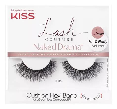 Pestañas Postizas Naked Drama Lash Couture Tulle Kiss Color Negro
