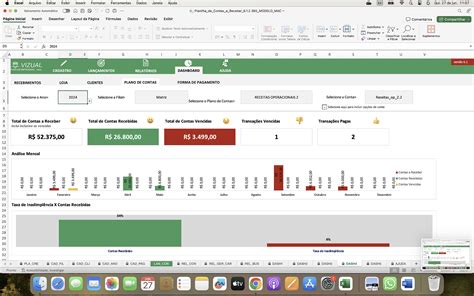 Planilha De Contas A Receber Em Excel Mac Vizual Planilhas