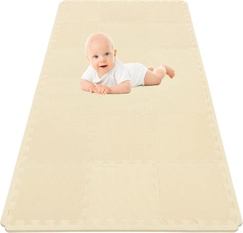 Yostrong 18 Dalles Tapis Puzzle Mousse de Sol pour Enfant à Bord Droit