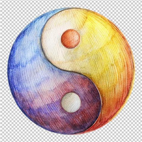 Premium PSD Hand Drawn Ying Yang Symbol Of Harmony And Balance On