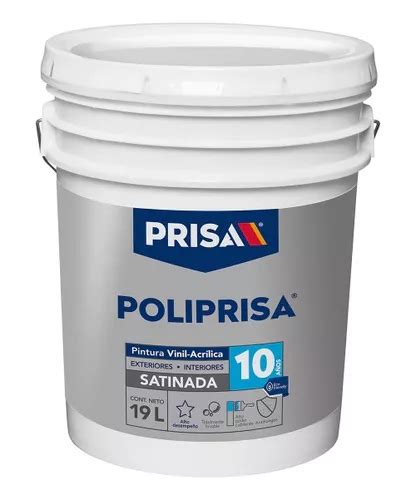 Pintura Prisa Vinil Acrilica Poliprisa 10 Cubeta 19 L