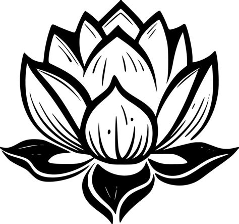 Lotus Black And White Clipart