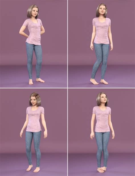 DA Sassy Poses For Tween Julie 7 3d Models For Daz Studio And Poser
