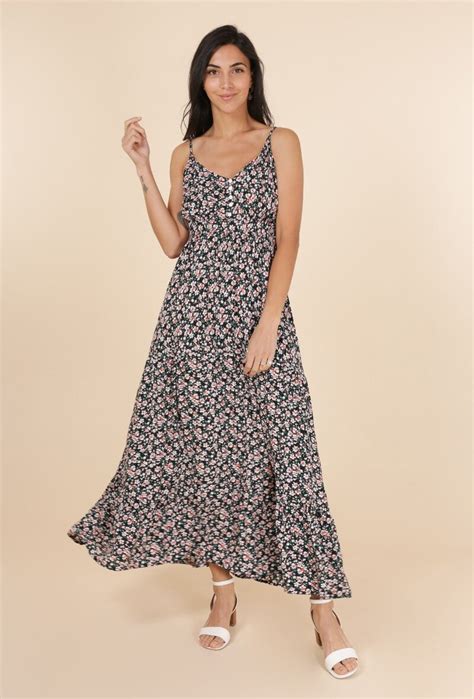 Grossiste Robe longue a imprimé fleurie ShopGros