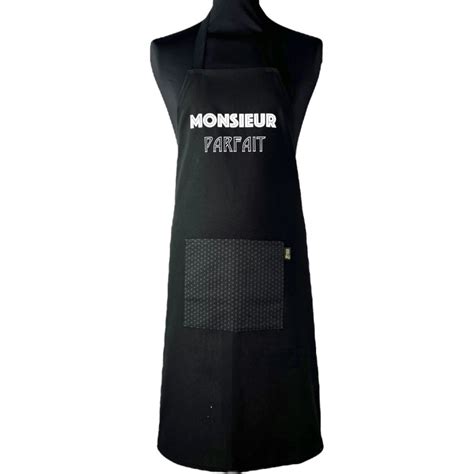 Tablier de cuisine pour homme monsieur parfait fabriqué en France