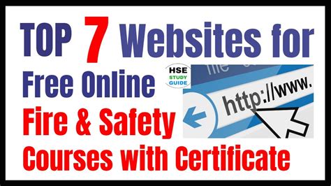 Top 7 Website For Free Online Fire Safety Courses With Certificate