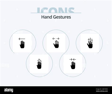 Hand Gestures Glyph Icon Pack Icon Design Finger Right Finger