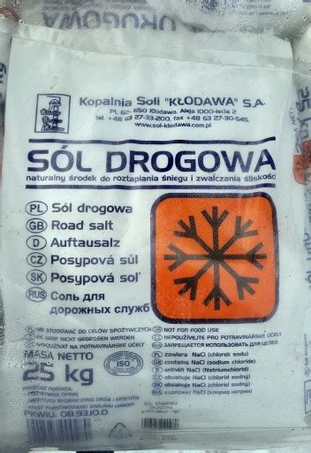 Sól drogowa z antyzbrylaczem na śnieg lód oblodzen 10874 Cena