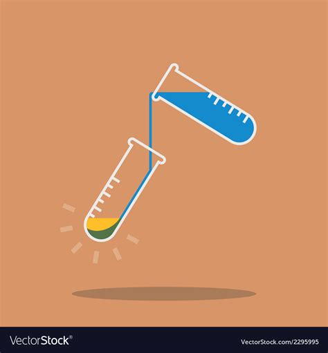 Mixing Two Substance In Test Tube Royalty Free Vector Image