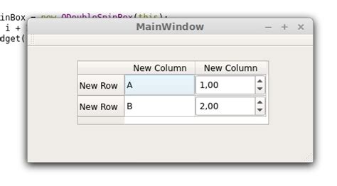 How To Add A Spinbox Column And Combo Box Column In QTableWidget Or