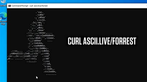 Curl Ascii Live Forrest Orang Berlari Di Command Prompt YouTube
