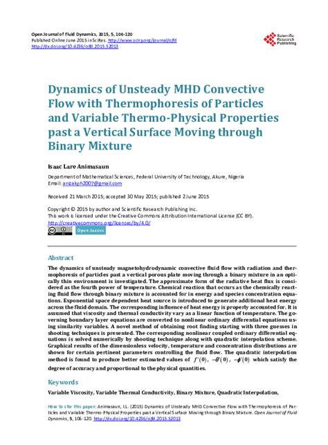 pdf dynamics of unsteady mhd convective flow with thermophoresis of particles and variable