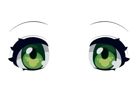 Anime Ojos Verdes Vector En Vecteezy