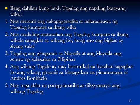 Bakit Wikang Filipino Ang Wikang Pambansa Angbisaga