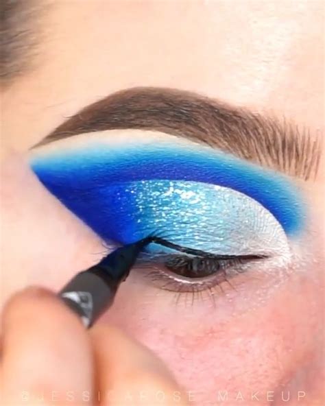 Shimmery Blue Eye Makeup Look Idea Artofit