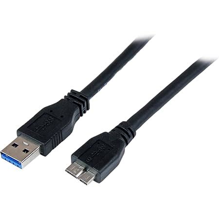 Amazon co jp StarTech SuperSpeed USB 3 0ケーブル A Micro B ブラック 0 5m