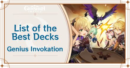 Best TCG Decks And Tier List For Genius Invokation Genshin ImpactGame8