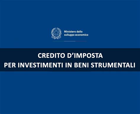 Credito Di Imposta Industria 4 0 Per Gli Investimenti In Beni