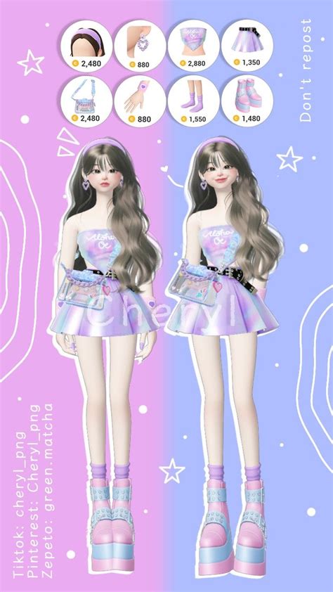Zepeto Outfit Coin Gaya Model Pakaian Ide Kostum Gaya Elegan