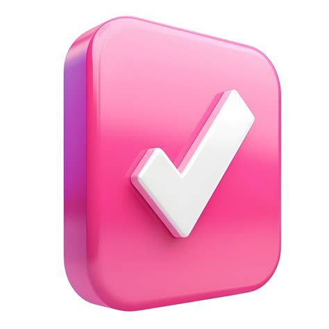 Pink Check Mark Icon Png