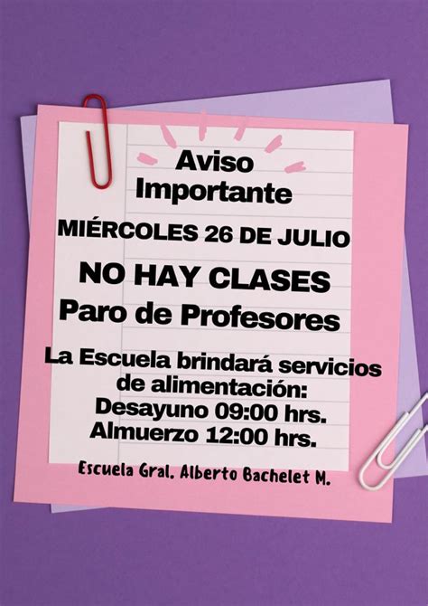 PARO PROFESORES Escuela Gral Alberto Bachelet Martínez