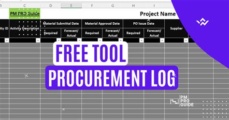 Procurement Tracker Excel Archives Pm Pro Guide