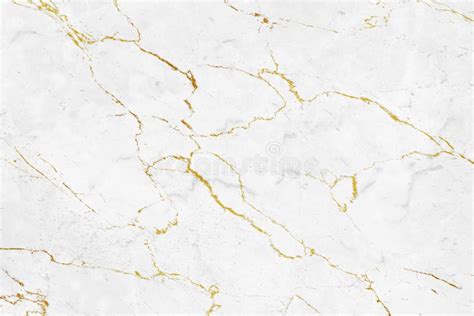 Textura De Piedra De Mármol Blanco Con Vetas Doradas Foto de archivo