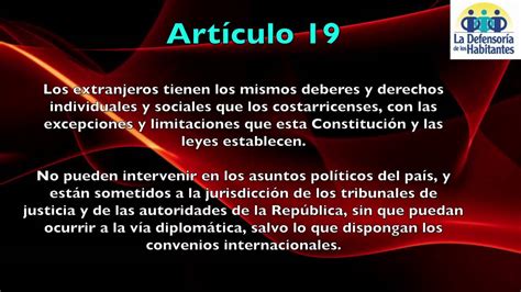 CONOZCA NUESTRA CONSTITUCION POLITICA Artículo 19 YouTube