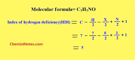 Index Of Hydrogen Deficiency Formula Easy Calculation With Examples