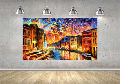 Quadro Pintura Tela Cidade Paisagem Urbana Cod 4021