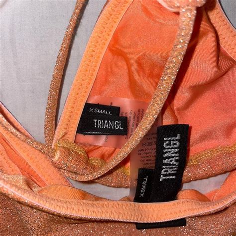 Triangl Apricot Sparkle Bikini Vinca Top Xs Maia Depop