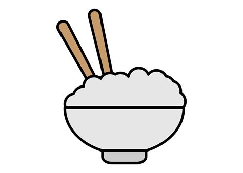 Rice Bowl Icon Clipart Illustration Design Vector Art At Vecteezy