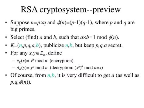 ppt rsa cryptosystem preview powerpoint presentation free download id 772753