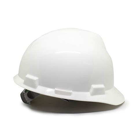 Capacete de Segurança MSA V Gard Branco Suspensão e Jugular Push Key