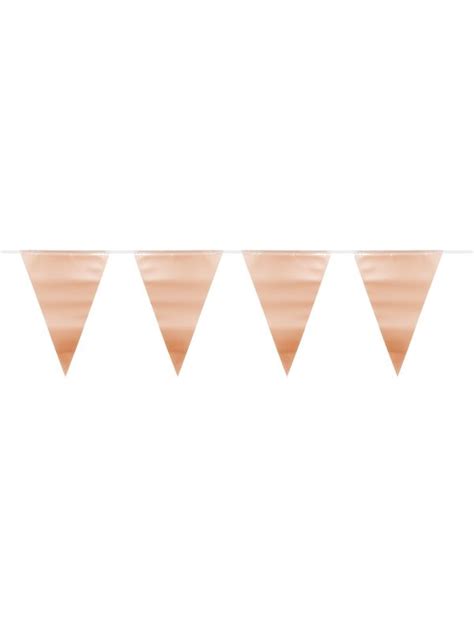 Vlaggenlijn Metallic Rose Goud 6 Meter