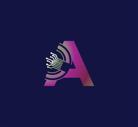 Un diseño de logotipo de tecnología de letras con diseño moderno de