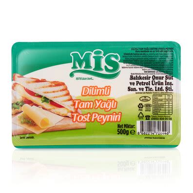 Mis Dilimli Tam Yağlı Tost Peyniri 500 Gr İsteGelsin