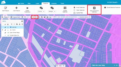 Creating A New Layer From Selection GIS Cloud User Manual