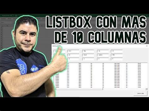 F Cil Listbox Con M S De Columnas En Excel Vba Youtube
