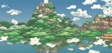 Studio Ghibli Wallpaper A Cloudy Day Stable Diffusion