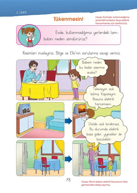 1 Sınıf Hayat Bilgisi Ders Kitabı İhsan Yayınları Sayfa 78 Cevapları