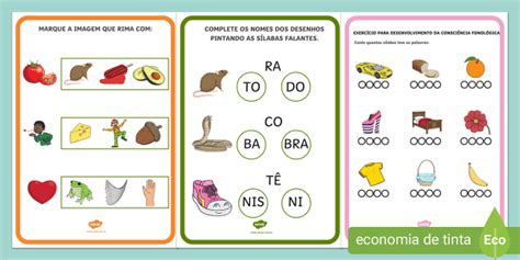 Atividades Para O Desenvolvimento Da Consci Ncia Fonol Gica