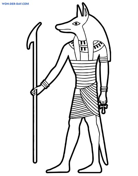 21 Anubis Coloring Page KalonChizitera