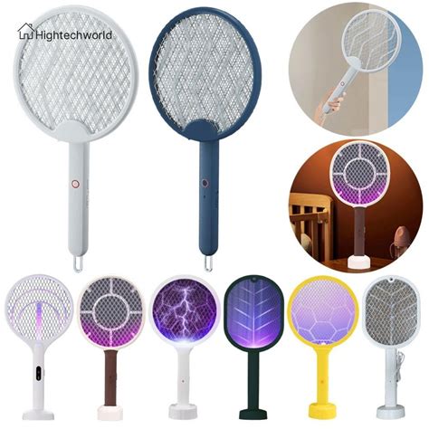 Foldable Electric Mosquito Killer USB Rechargeable Fly Swatter Trap